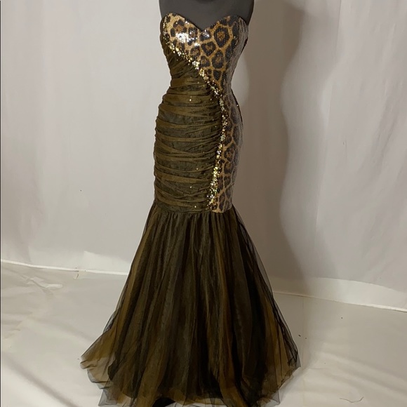 Party Time Formals | Dresses | Leopard Prom Gown | Poshmark